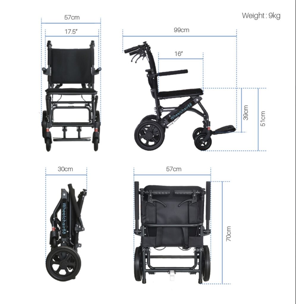 Supe Lite Transport Chair - Extremely compact, handy and economy.